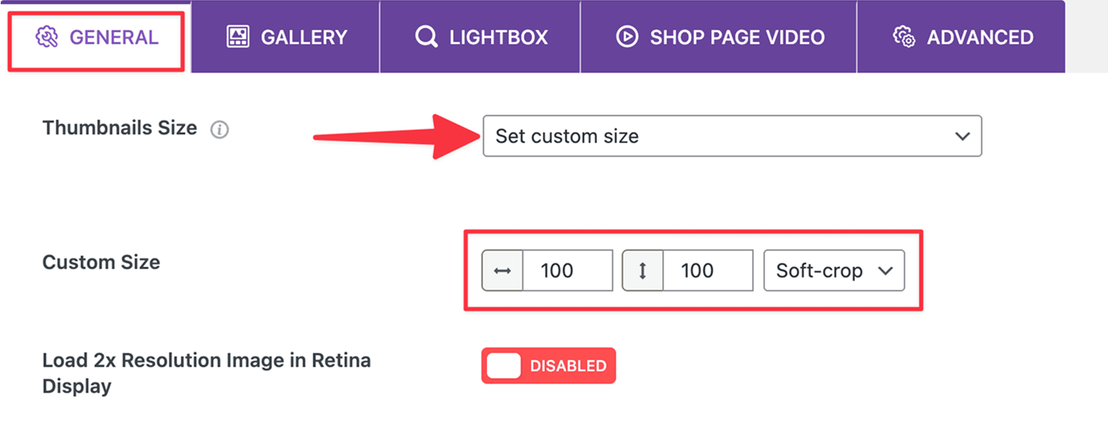 How to Set Thumbnails Size? – WooGallery Docs