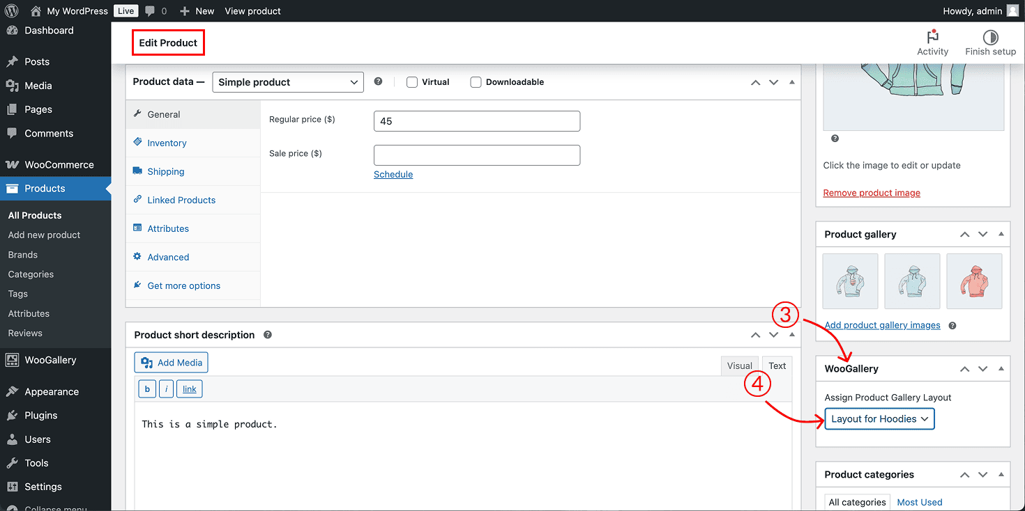 How to Select the Product Gallery Layout from the Product Edit Page ...