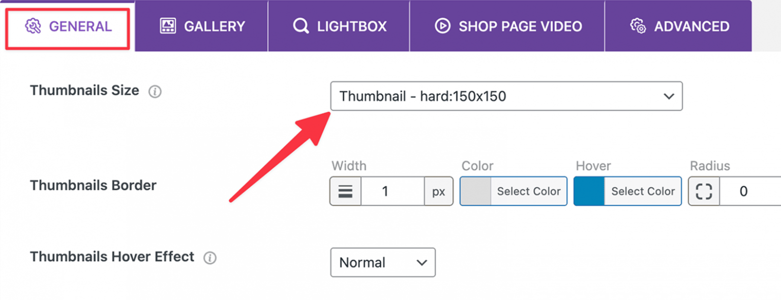 How to Set Thumbnails Size? – WooGallery Docs