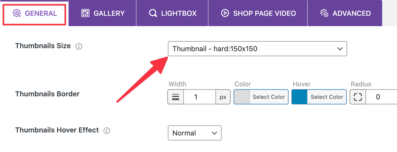 How to Set Thumbnails Size? – WooGallery Docs